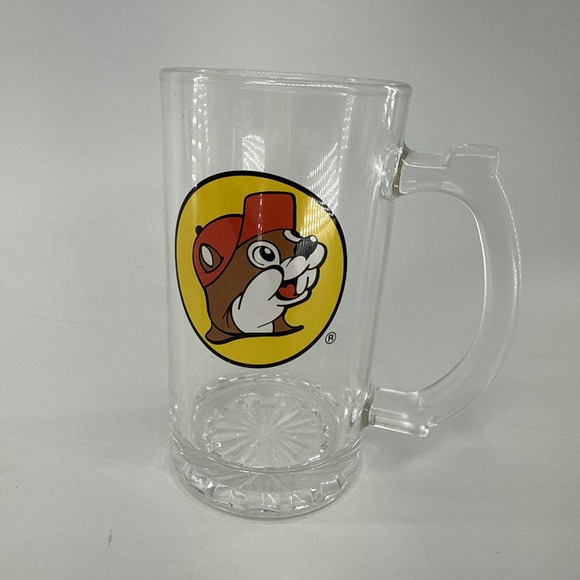 Buc-Ees | Dining | Bucees Clear Beer Mug With Handle Bucees Logo On ...